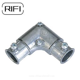 China Zinc Coated EMT Conduit Fitting with 90° Bend and 1/2"-4" Size Range for EMT to EMT Connection for sale