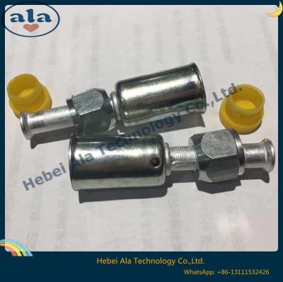 China #6 #8 #10 #12 Al joint with iron jacket ac fitting Female Flare AC hose fitting 180 DEGREE AC Fitting ac hose connector for sale