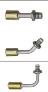 China #6 #8 #10 #12 Quick joint with iron jacket2/Straight 45° 90°Shape / auto air conditioning hose fitting for sale