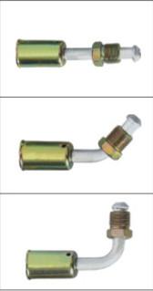China #6 #8 #10 #12 Flexible iron outer screw jonint with iron jacket ( Male Flare) / auto air conditioning hose fitting for sale