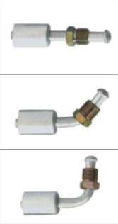 China #6 #8 #10 #12 Flexible iron outer screw with Al jacket (Male Flare)/ auto air conditioning hose fitting for sale