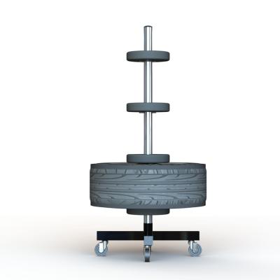 Cina Scaffale di esposizione smontabile del metallo del supporto di riparazione dell'automobile dello scaffale di 4 gomme in vendita