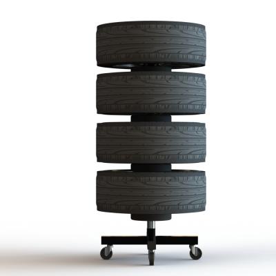 Cina Scaffale di esposizione smontabile del metallo del supporto di riparazione dell'automobile dello scaffale di 4 gomme in vendita
