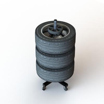 Cina Scaffale di esposizione smontabile del metallo del supporto di riparazione dell'automobile dello scaffale di 4 gomme in vendita