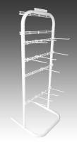 China Single Side Wire Floor Display Racks , 6 Tier Hooks Wire Grid Display Racks for sale
