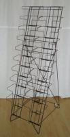 China Floding Black Metal Magazine Rack / 20 Pockets Wire Spinner Rack Display for sale