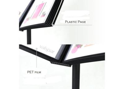 Cina Scivolamento di angolo di isolato del banco di mostra del manifesto delle pagine A4 della plastica 10 multi in vendita