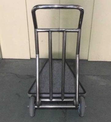 中国 足車のホテルの陳列台が付いているChromeのステンレス鋼の荷物のトロリー 販売のため
