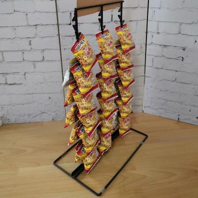 China 3 de Aardappel Chip Clip Rack van de strokensnack/Dubbel Kantenvoedsel die Chip Clip Display hangen Te koop