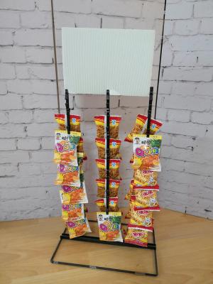 China 3 de Aardappel Chip Clip Rack van de strokensnack/Dubbel Kantenvoedsel die Chip Clip Display hangen Te koop