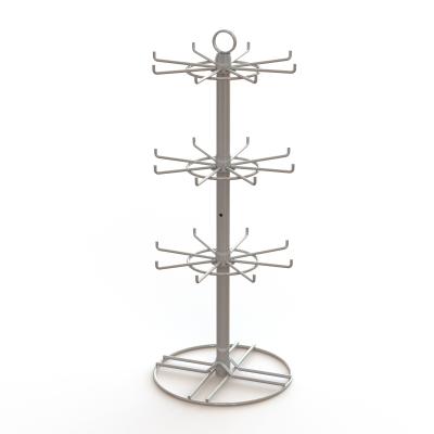 China 2 inch Wire Hooks Spinner Rotating Table top Display Rack Hooks Spinner Metal Table Top Display Stands for sale