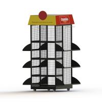 China Floor Standing 4 Sides Gridwall Branded Display Stands for sale