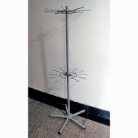 China 2 Layers Rotating Turntable Display Stand With Round Pegs for sale