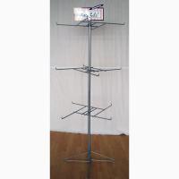 China X Shape 4 Pegs Spinning Display Rack With Wire Foldable Base for sale