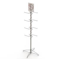 China X Shape 4 Pegs Spinning Display Rack With Wire Foldable Base for sale