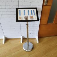 China Versatility A4 Poster Display Stands / Adjustable Hight Floor Standing Poster Holder for sale