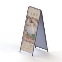 China Metal A Frame Poster Display Stand With Double Sides Collapsible Constructure for sale