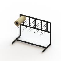 China Under Table Metal Vinyl Roll Storage Rack For Workshop for sale