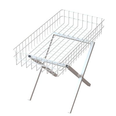 China Tabela móvel de dobramento da descarga do fio de metal com pé de tubo quadrado à venda