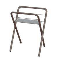 China Black Folded Metal Rack Shelves Knock Down Structure for sale