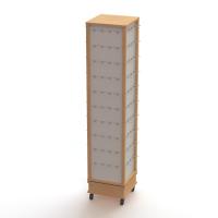 China Electronics Products MDF Pegboard Display Racks Maple Color for sale