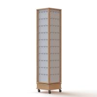 China Electronics Products MDF Pegboard Display Racks Maple Color for sale