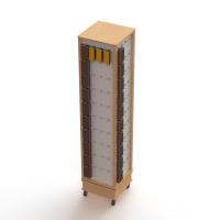 China Electronics Products MDF Pegboard Display Racks Maple Color for sale