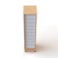 China Electronics Products MDF Pegboard Display Racks Maple Color for sale