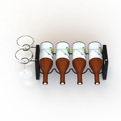 China Fio de metal que empilha o suporte do vidro de garrafa do vinho para a exposição da casa à venda