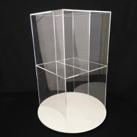 China Tea Boxes Turntable Countertop Display Rack With 2 Sides Opened for sale
