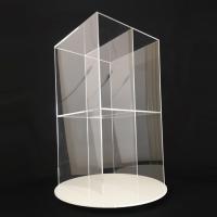 China Tea Boxes Turntable Countertop Display Rack With 2 Sides Opened for sale