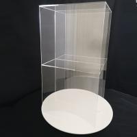 China Tea Boxes Turntable Countertop Display Rack With 2 Sides Opened for sale