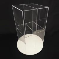 China Tea Boxes Turntable Countertop Display Rack With 2 Sides Opened for sale