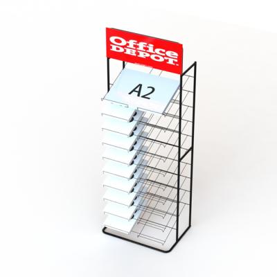 China A construção A3 de KD forra a cremalheira de exposição preta do metal com prateleiras do fio à venda