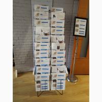 China 20 Pockets Folded Wire Magazines Display Floor Stand for sale
