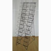 China 20 Pockets Folded Wire Magazines Display Floor Stand for sale