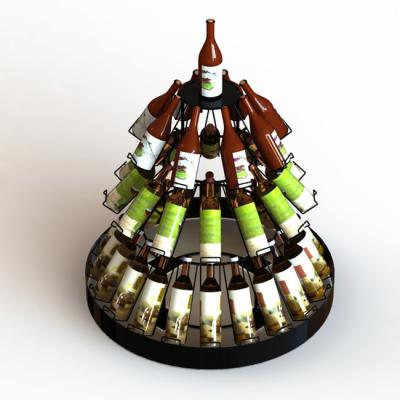 China A árvore de Natal de 30 garrafas deu forma à cremalheira do vinho, 3 de vinho da garrafa de Natal camadas do suporte da árvore à venda