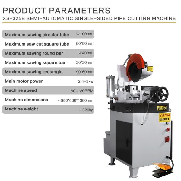 Quality 325B Semi Automatic Pipe Cutting Machine Pneumatic Circular Saw Cutter Metal for sale