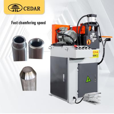 China Cedar XS-80AC Pneumatic Single Head Chamfering Machine English Wheels for Efficient Metal Tubes and Bars Processing for sale