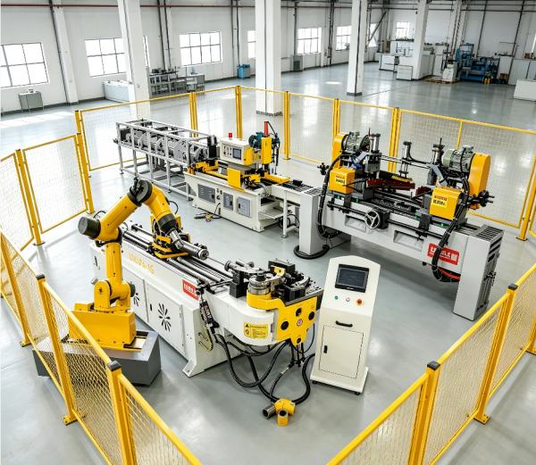 Quality Pipe End Cutting Chamfering Bending Forming Automatic Production Line for sale