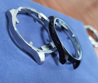 中国 腕時計フレームの銀のための黒いチタニウムのMIM金属の射出成形ハウジング 販売のため