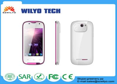中国 WC3 は 3.5 インチのタッチ画面の携帯電話 MT6572 3g Gsm Wi-Fi の白の鍵を開けました 販売のため