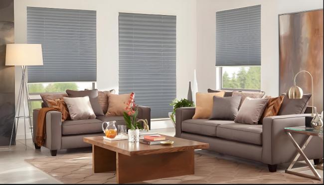 Close-up view of thermal insulation blinds