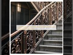 Barandas de escalera de escalera moderna personalizables con acabados metálicos anodizados