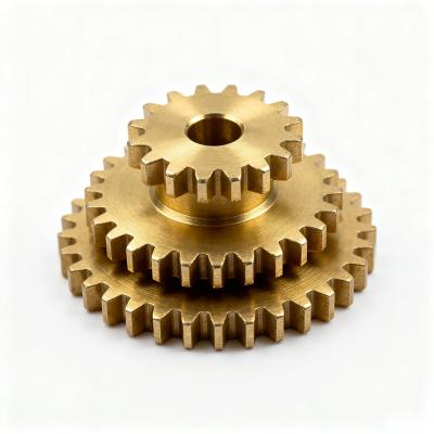 China CNC machining china precision CNC Machining brass gear custom copper alloy machined parts high precision transmission components for sale