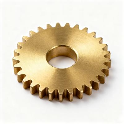 China CNC machining china precision CNC Machining brass gear custom copper alloy machined parts high precision transmission components for sale