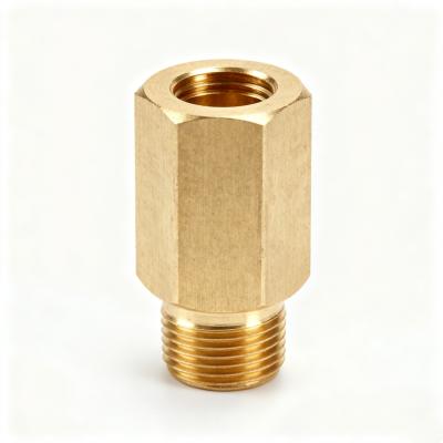 China Pressure Gauge Copper Joint Precision CNC Machining China Custom Copper Alloy Conductive Block CNC Machining Services Precision Pressure Gauge Fitting for sale