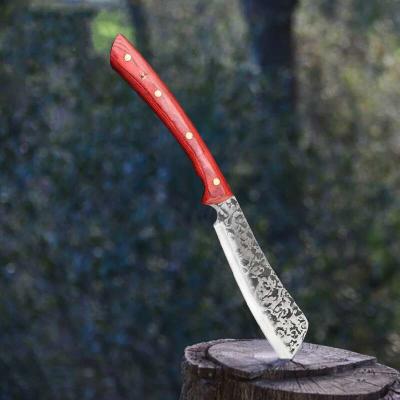 China Segurança alta dobrável de aço da faca da sobrevivência do machete 3C de SS440 Damasco à venda