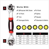 China Magic Multifunction 48 In 1 Tiger Socket Wrench SS 360deg Rotating Head for sale
