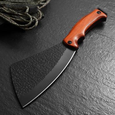 Cina Il nero ha ricoperto il machete di legno della maniglia all'aperto di guaina 14.8cm in vendita